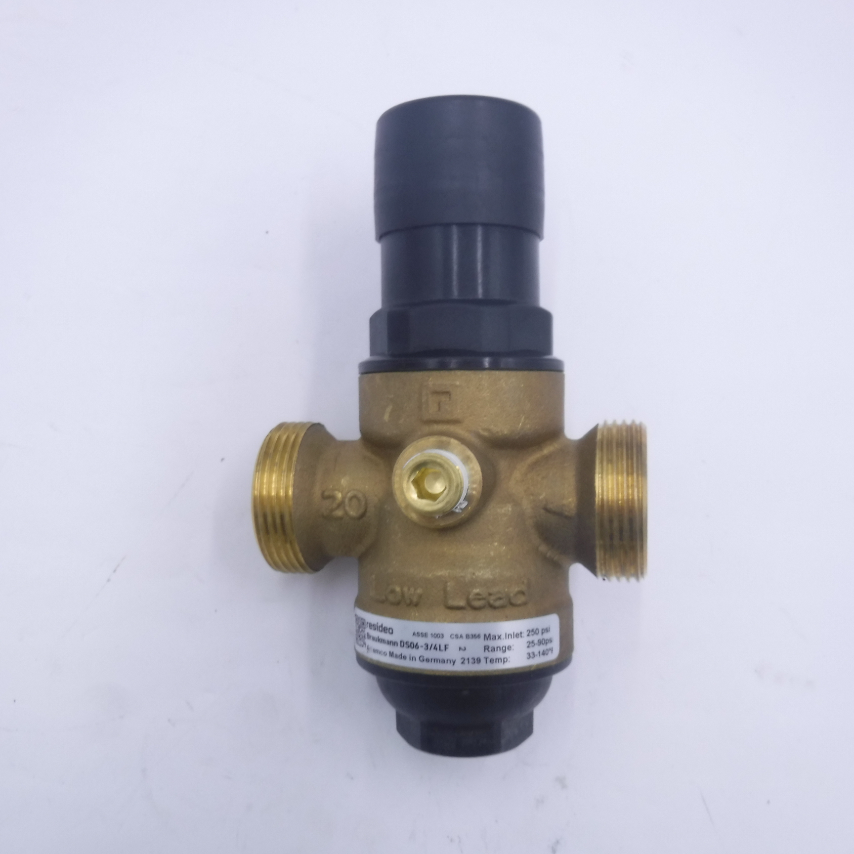 Resideo Braukmann 3/4" NPT DialSet Pressure Regulating Valve Body DS06 ...