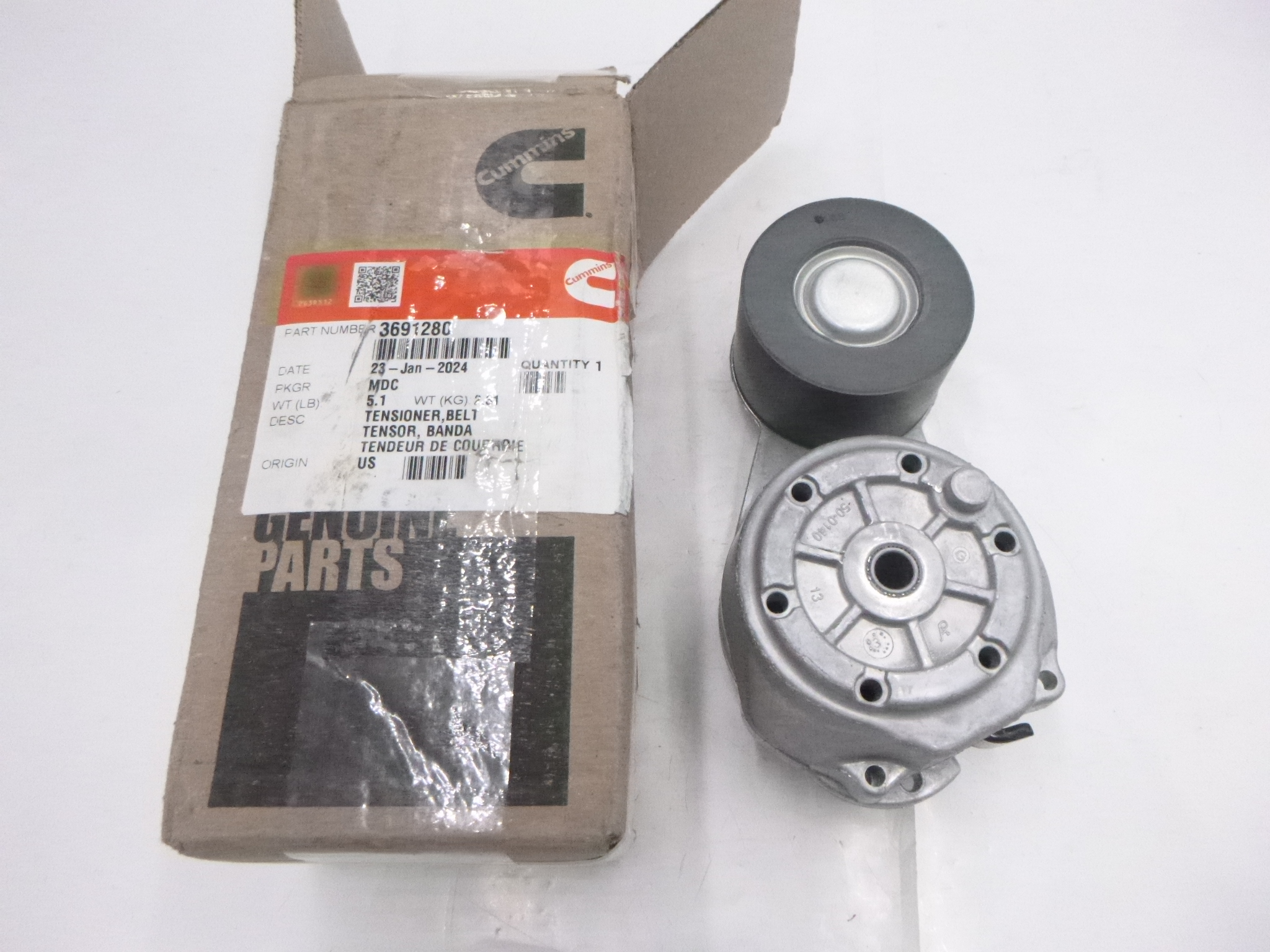 Genuine OEM Cummins Belt Tensioner 3691280 For Tier 2 11 Liter M11 ...