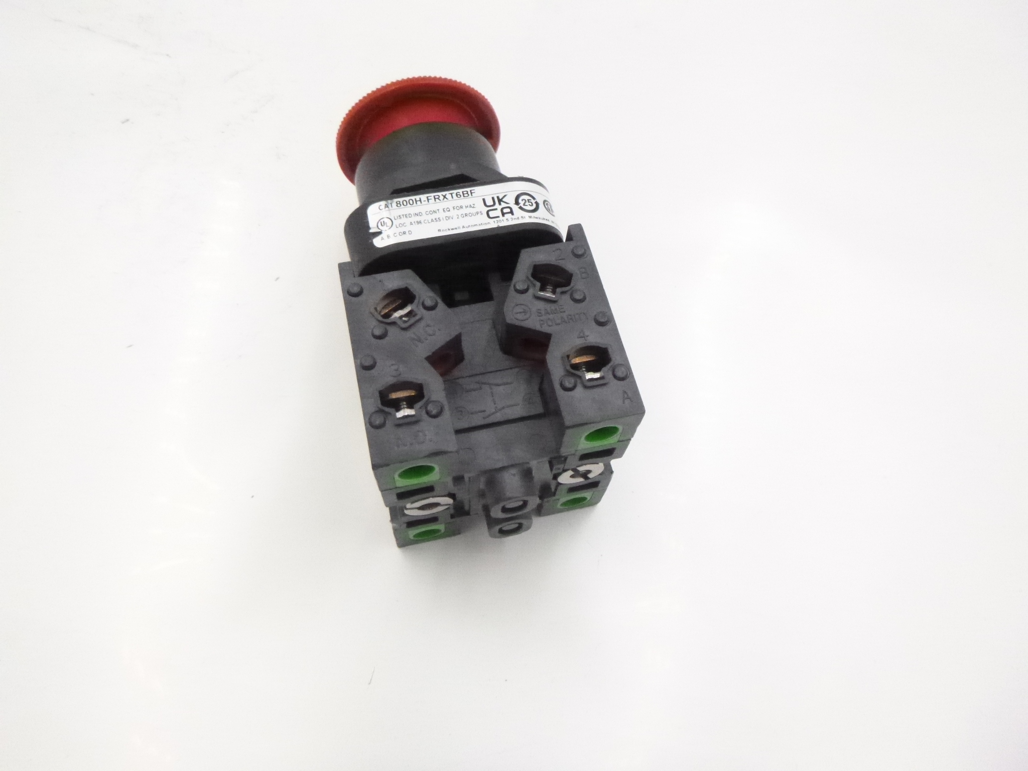 Allen Bradley Red Push Pull Button with Contact Block 800TC-XAF 800G ...