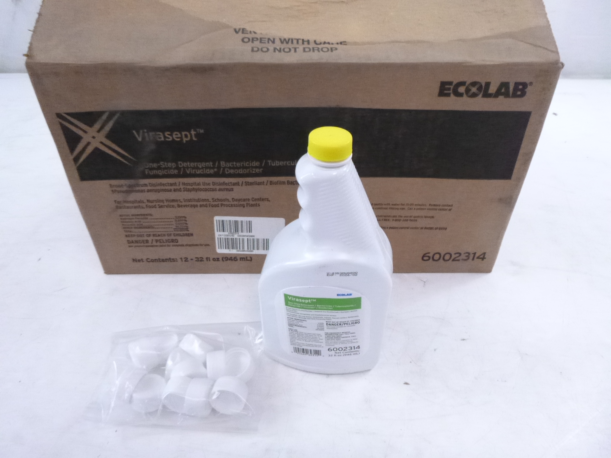 12 Pack Ecolab 6002314 Virasept Disinfectant 32oz. - OneClick Warehouse