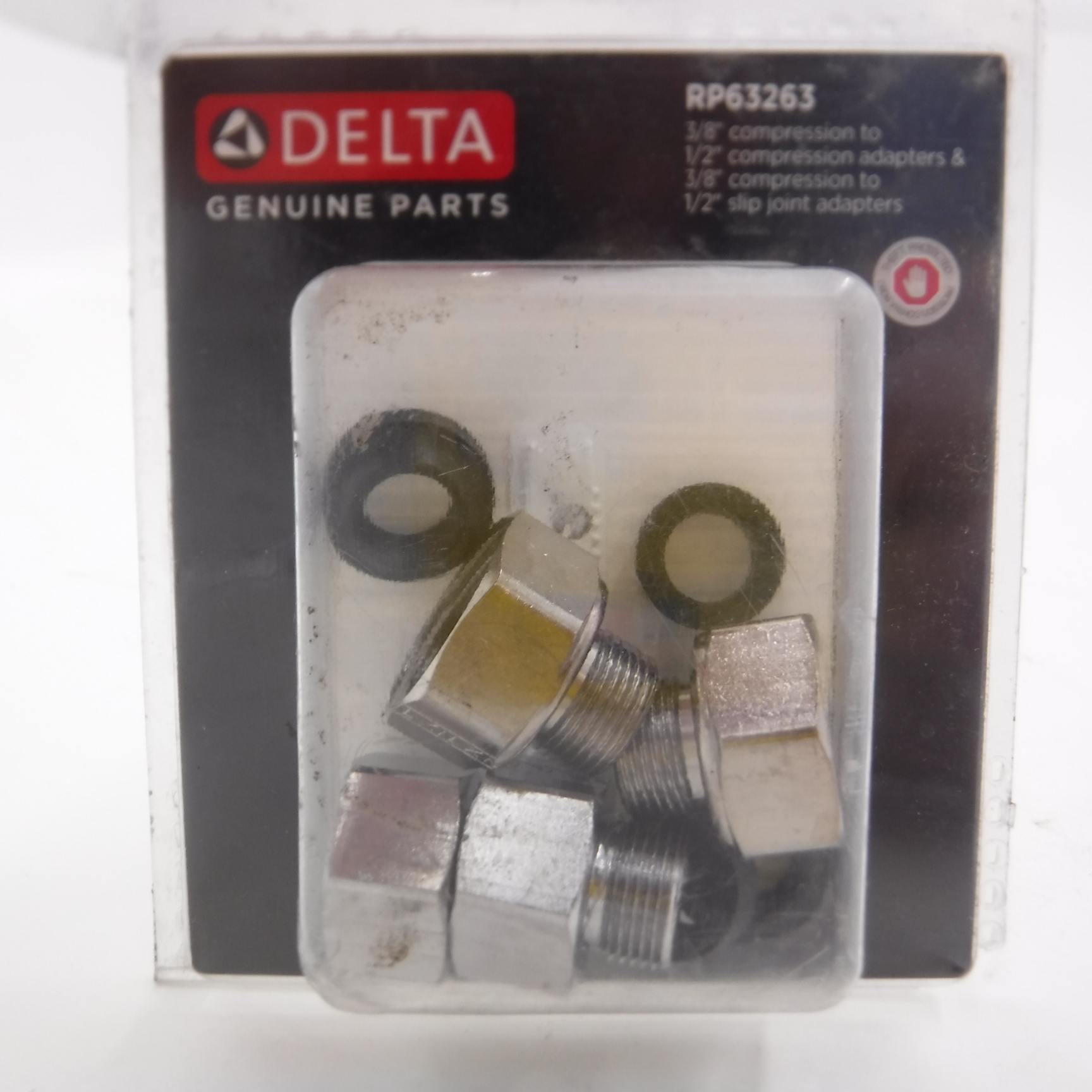 Genuine Delta 3/8" Compression to 1/2" Compression Adapters RP63263 ...