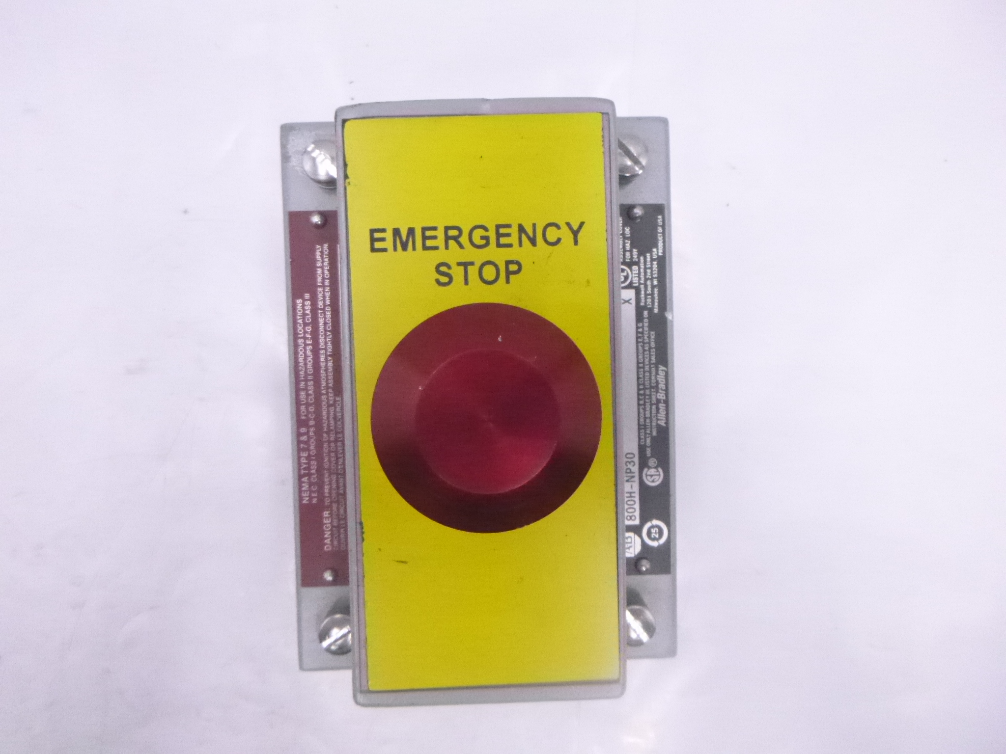 Allen Bradley SeriesX Emergency Push-Pull Switch & Enclosure 800H-1HVX7 - OneClick Warehouse