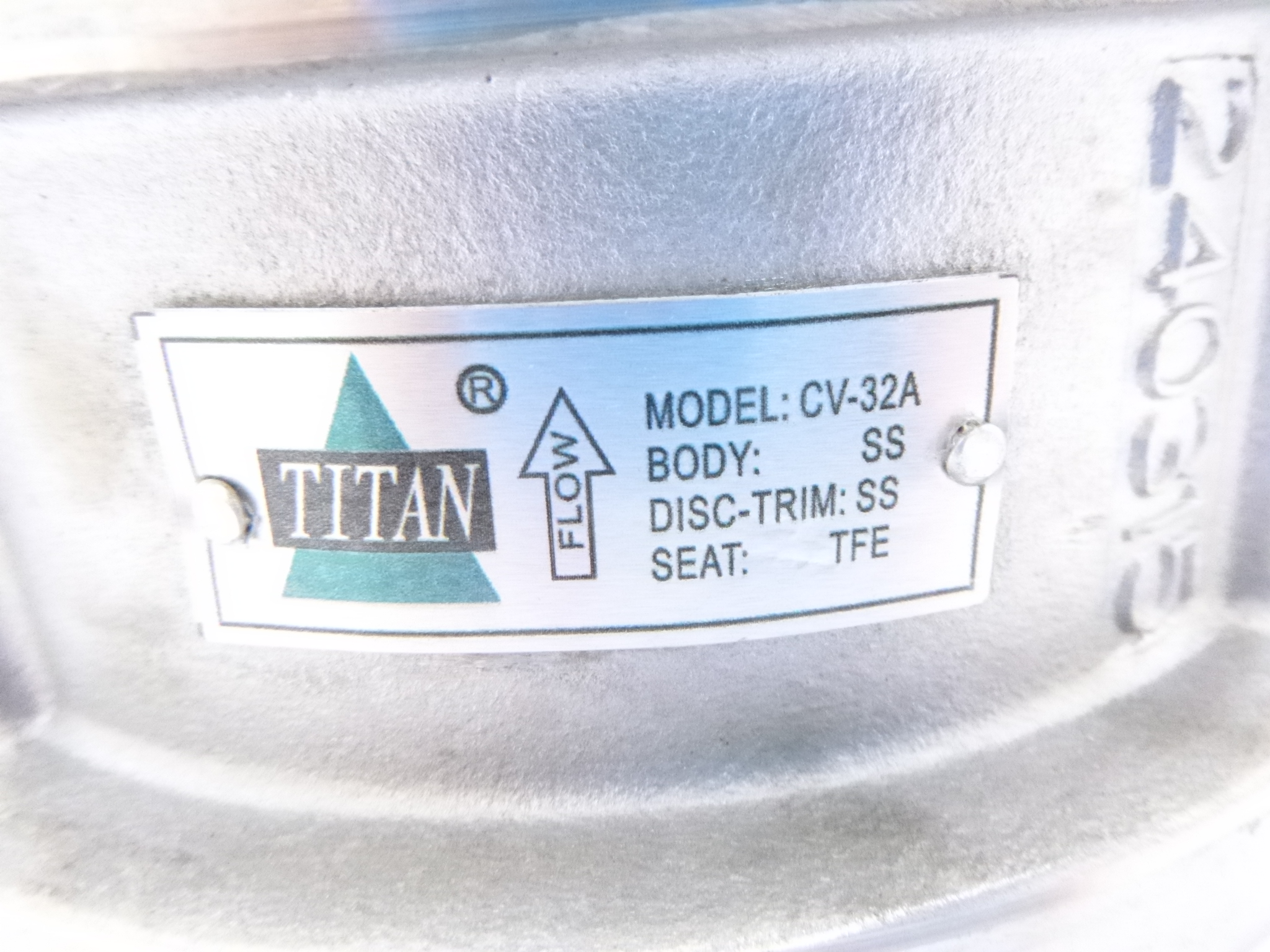 4" Titan CV-32A Stainless Steel Flow Control Check Valve - OneClick ...