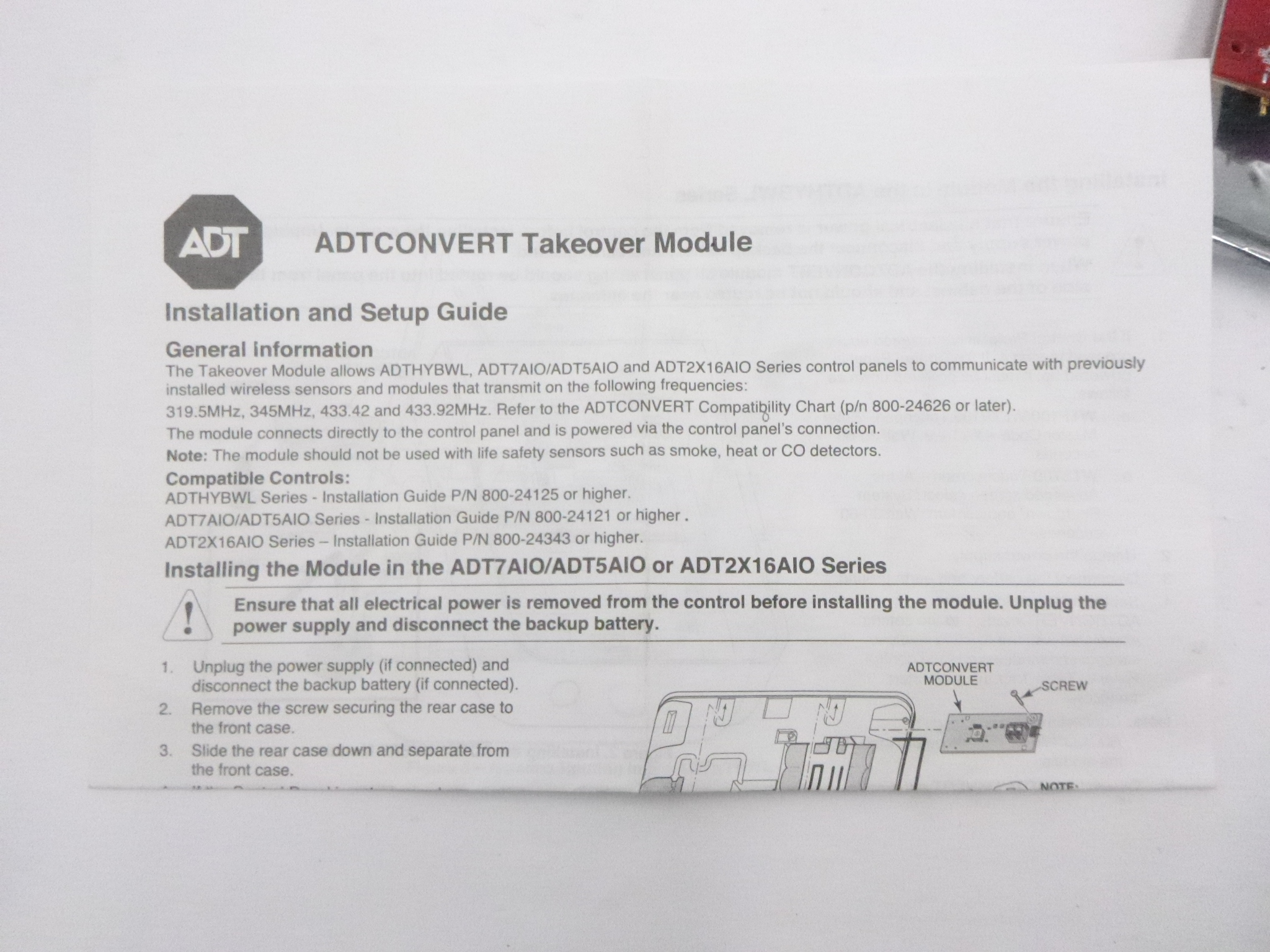ADT Convert Takeover Module For ADT7AIO Security Control Panel ...