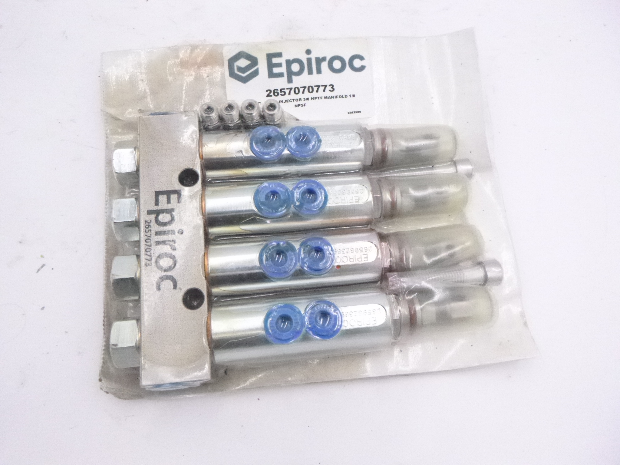 Epiroc Standard Volume Four Stage Grease Injector Manifold 3/8" NPTF 1/ ...