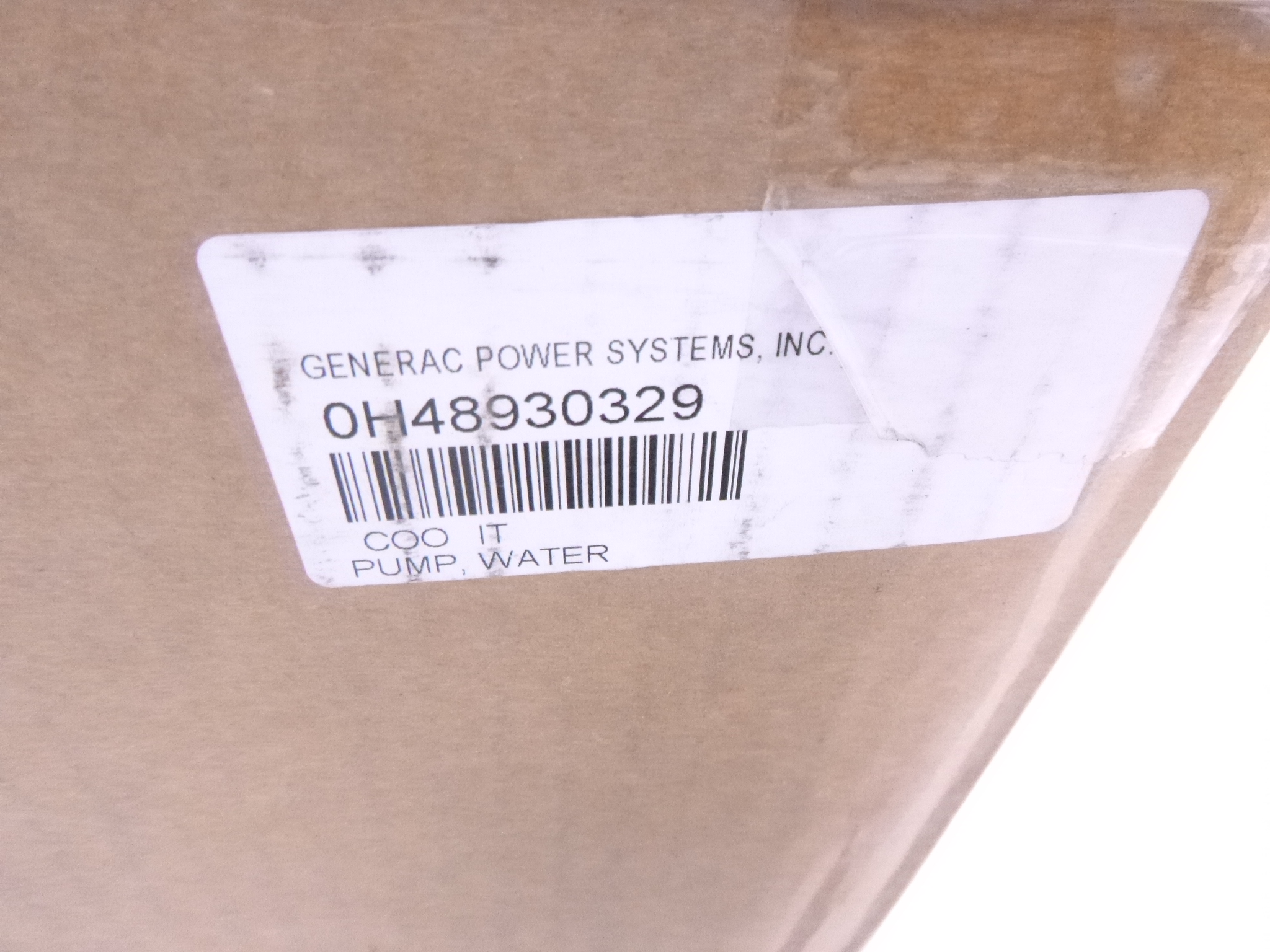 Genuine OEM Generac 0H48930329 Water Pump - OneClick Warehouse