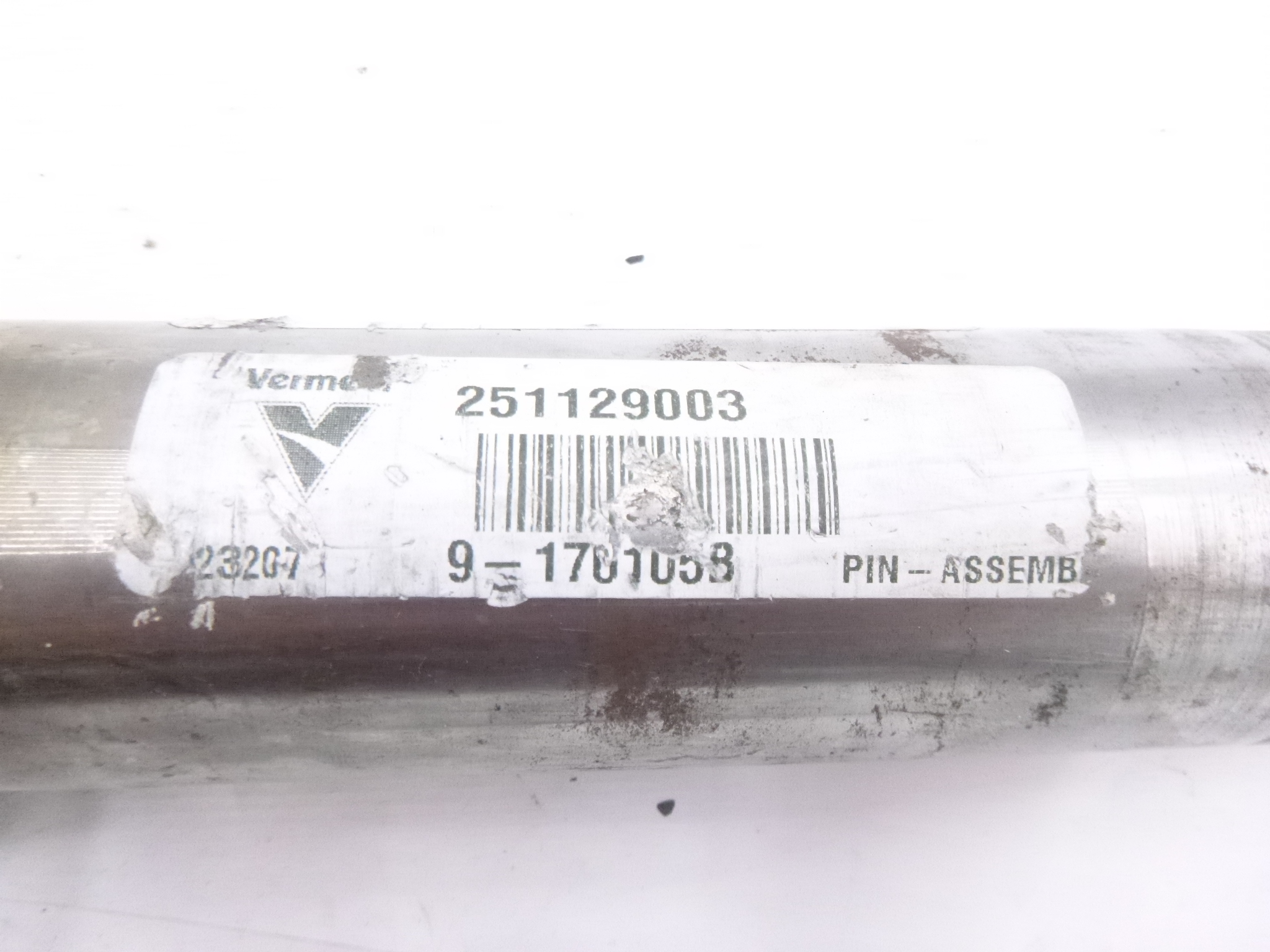 Genuine OEM Vermeer Front Idler Pin Assembly 251129003 - OneClick Warehouse