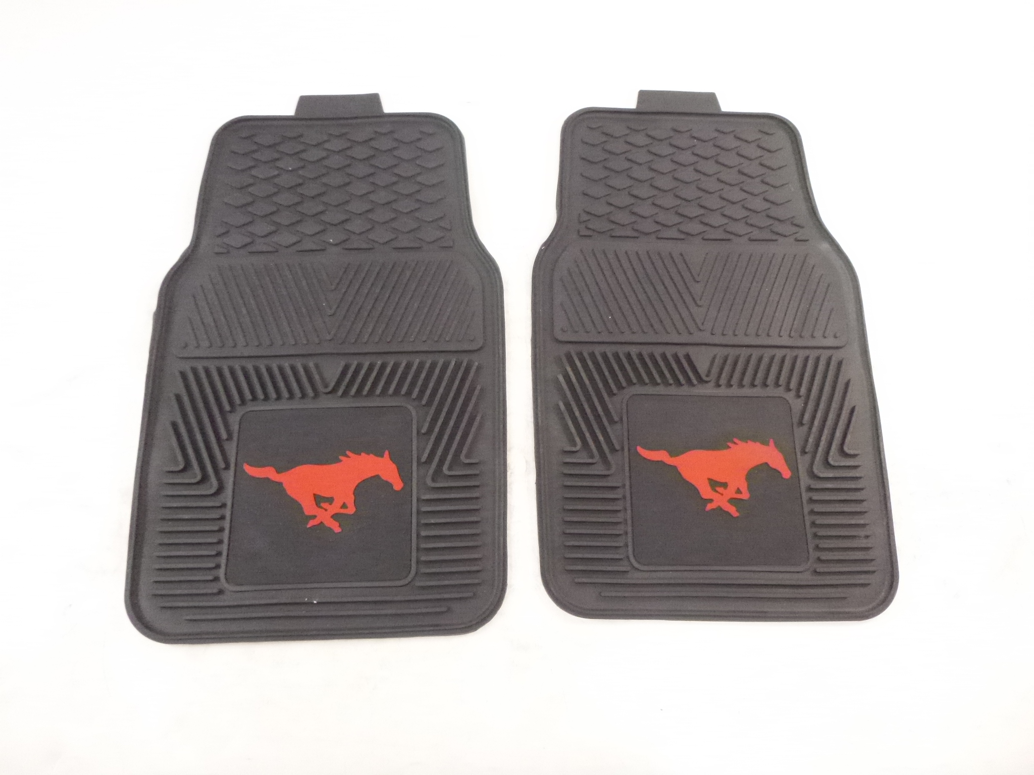 Pair Fanmats 13010 SMU Mustangs Heavy Duty Front Vinyl Car Mat Set 17 ...