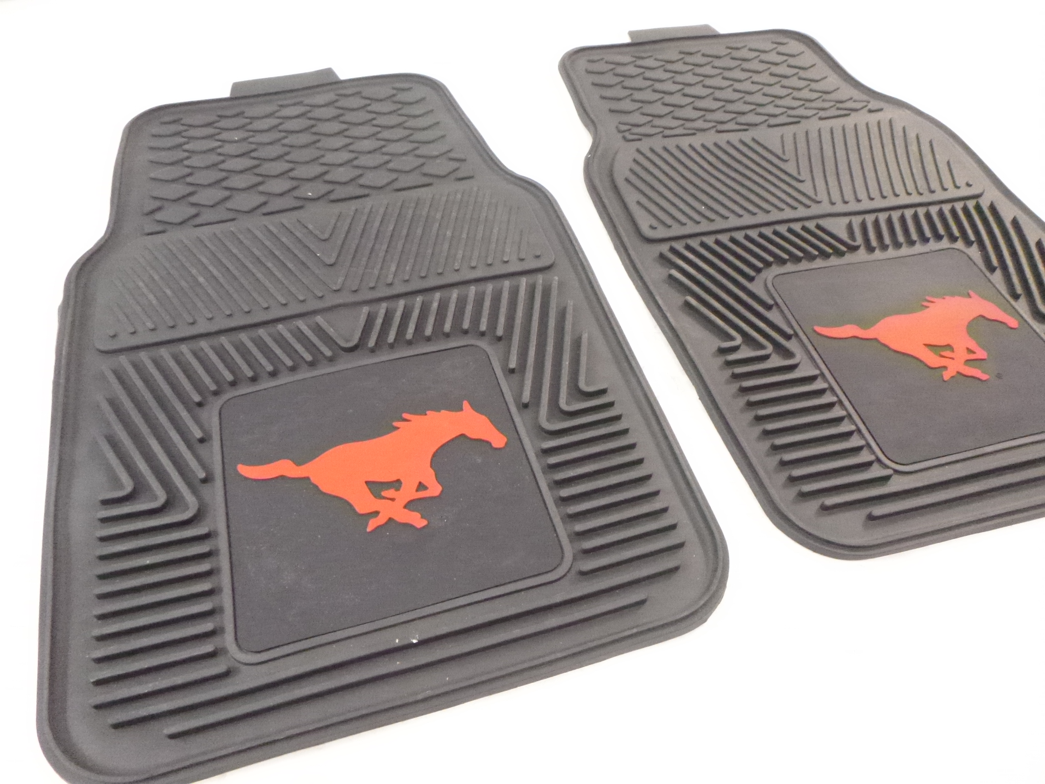 Pair Fanmats 13010 SMU Mustangs Heavy Duty Front Vinyl Car Mat Set 17 ...