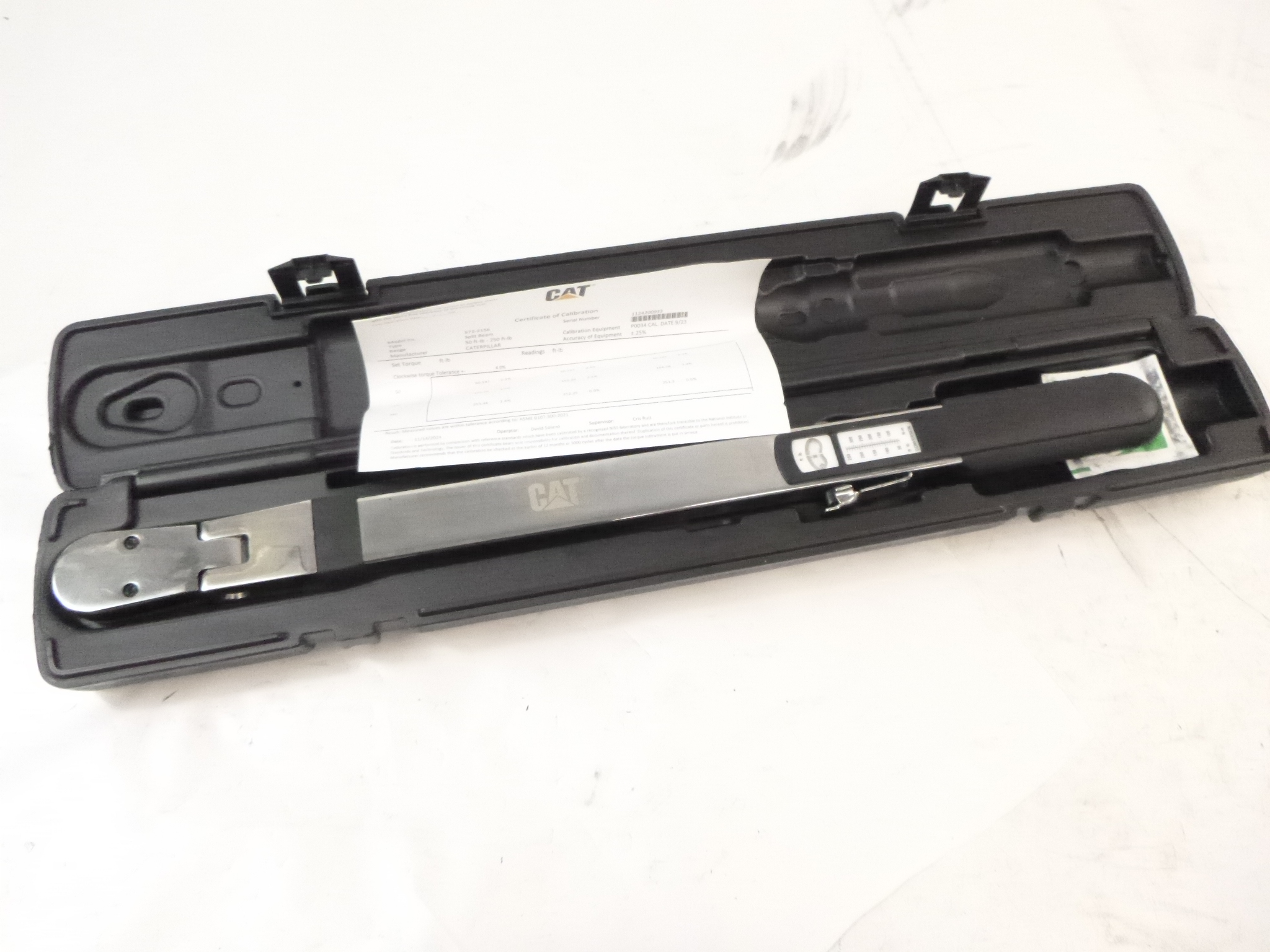 CAT 1/2" Drive Flex Head Split Beam Torque Wrench 40-250ft lb 572-2156 ...