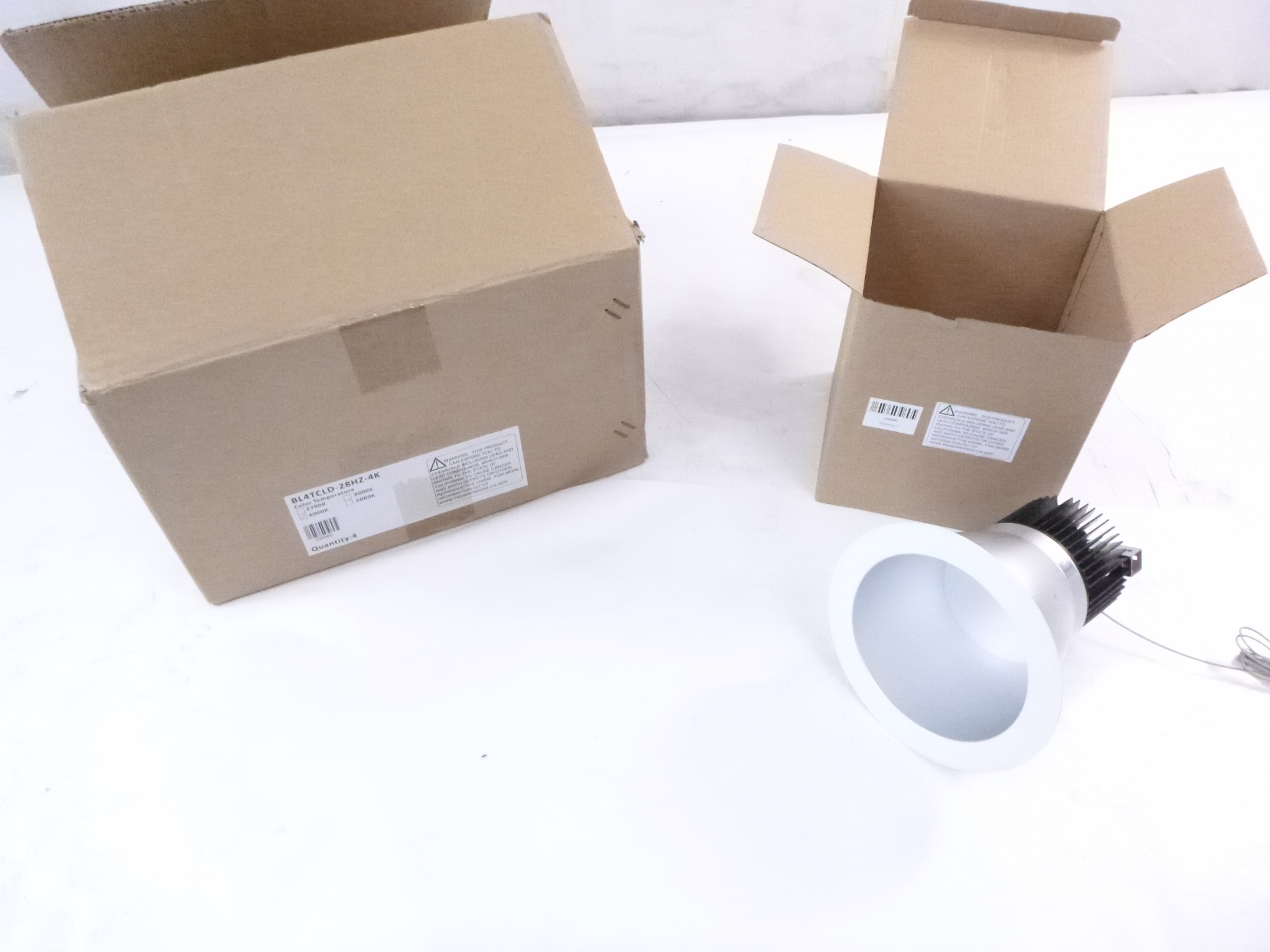 4 Pack Bow Lighting BL4TCLD-28HZ-4K 4" LED Architectural Trim 28W 4000K ...