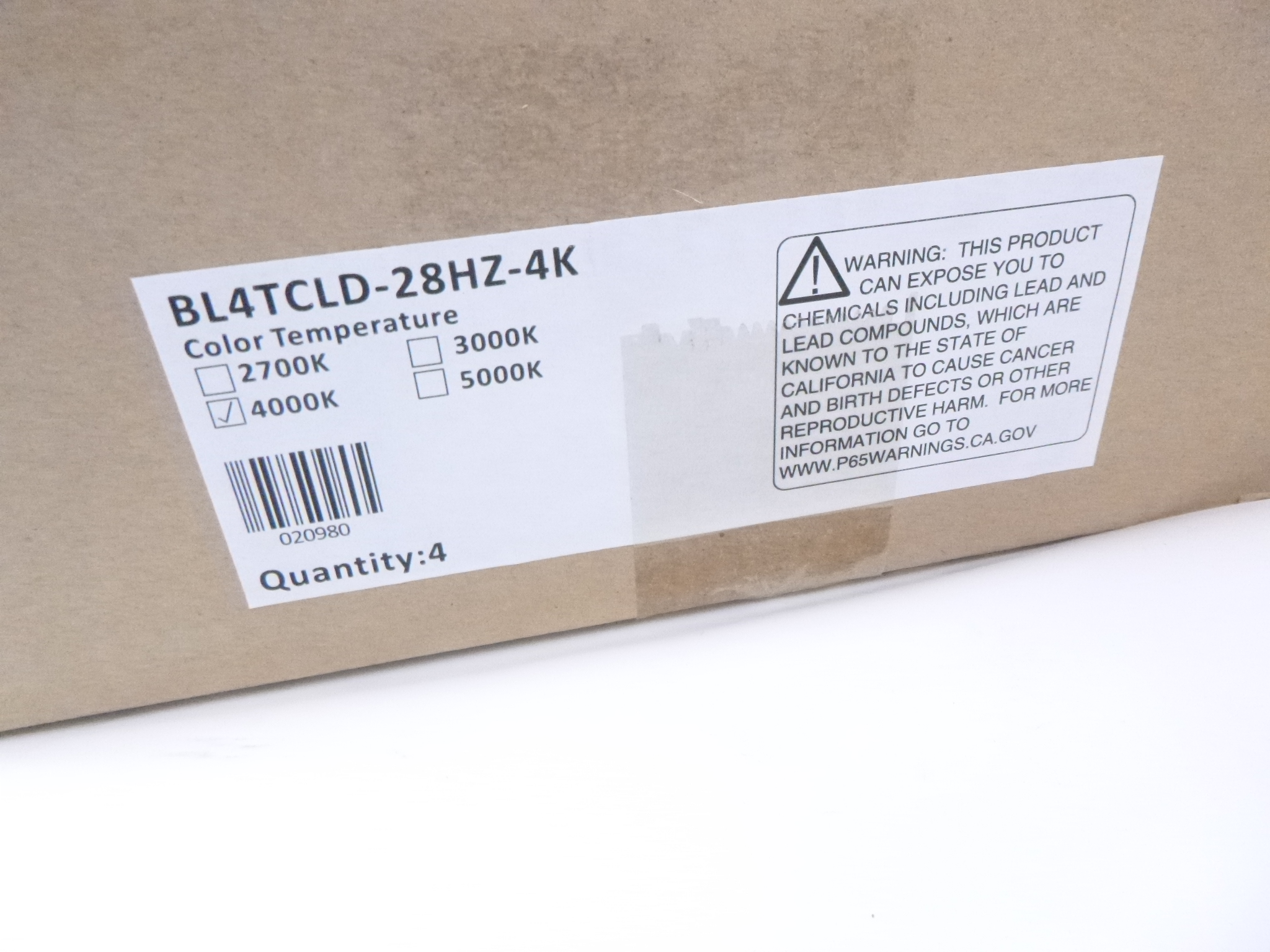 4 Pack Bow Lighting BL4TCLD-28HZ-4K 4" LED Architectural Trim 28W 4000K ...