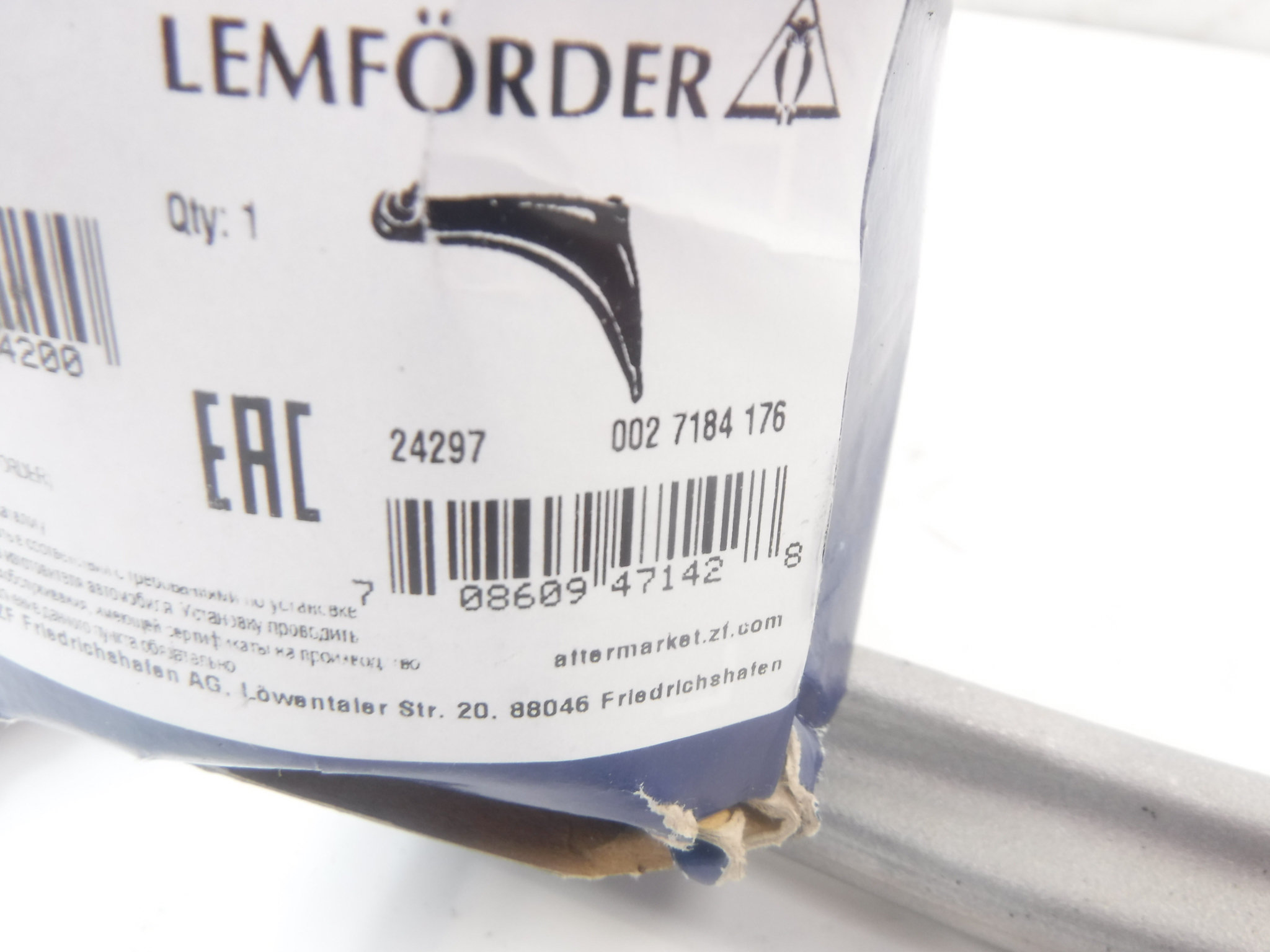 OEM Lemforder Front Left Control Arm & Ball Joint For 2014-2018 Audi ...