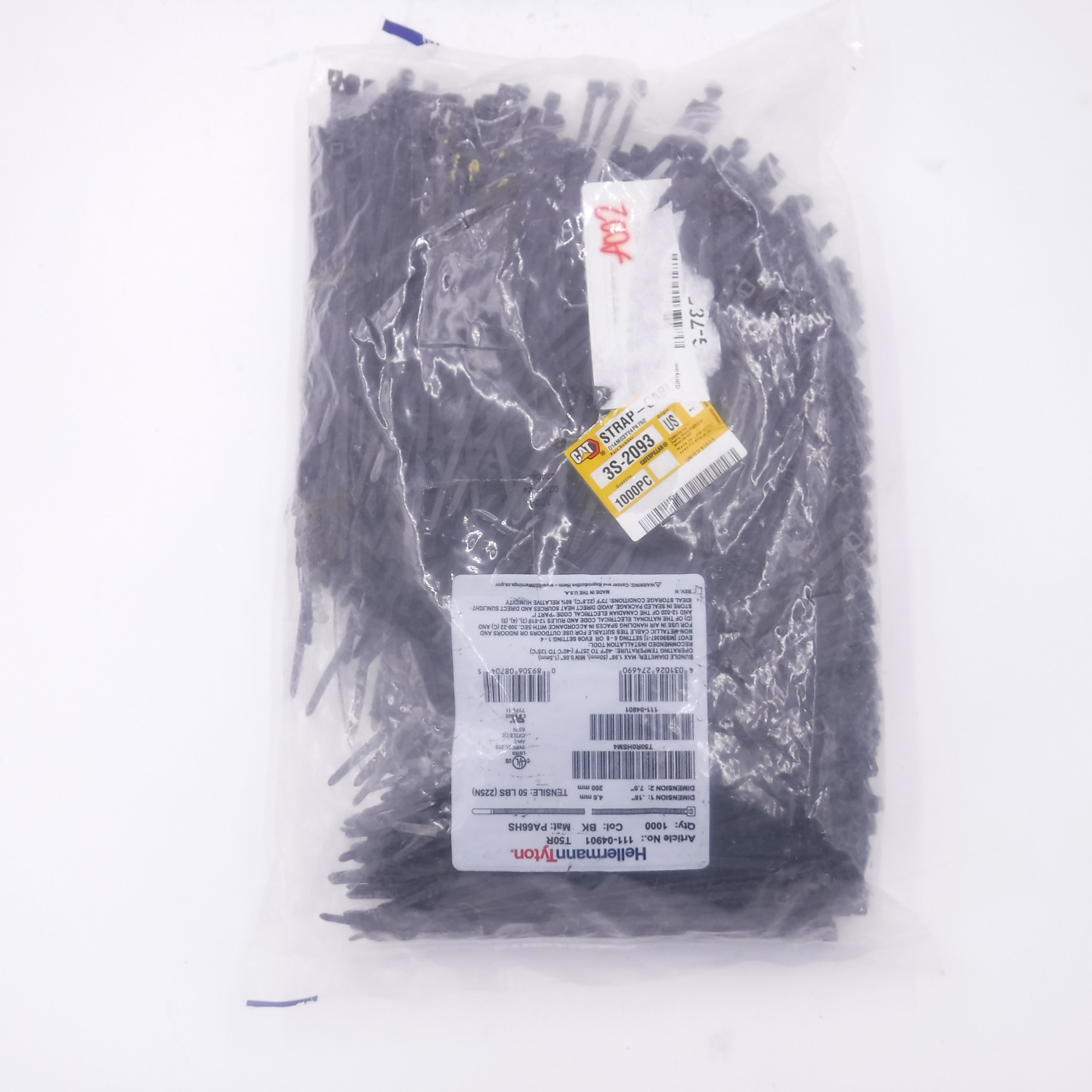 1000 Pack OEM CAT 3S-2093 202mm Long Cable Straps - OneClick Warehouse